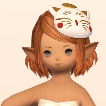 White Painted Moogle Mask Set | Eorzea Collection
