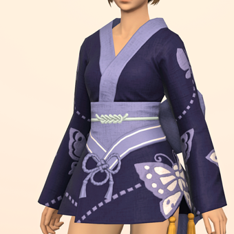 Lady's Yukata Bluefly Set | Eorzea Collection