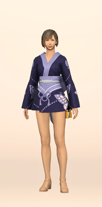 Lady's Yukata Bluefly Set | Eorzea Collection