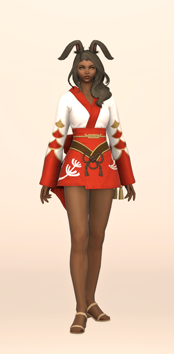 Lady's Yukata Red Set | Eorzea Collection