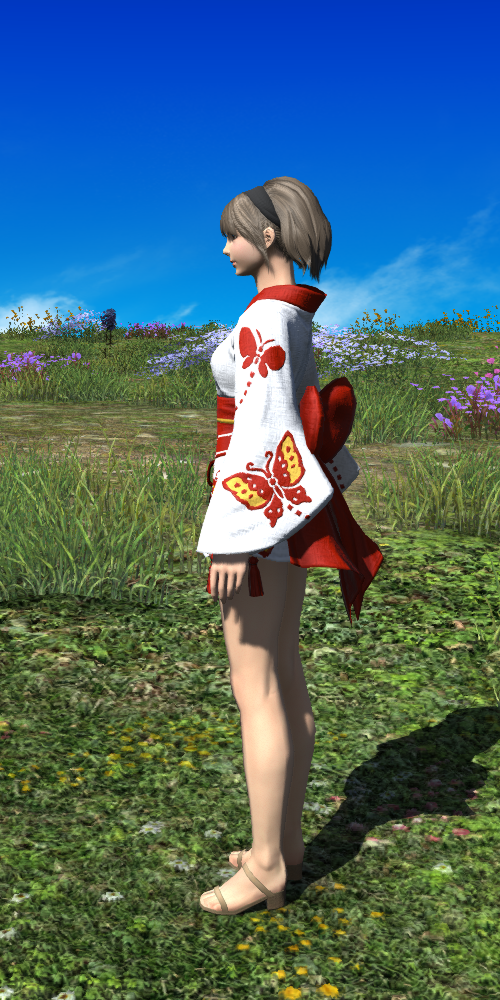 Lady's Yukata Redfly Set | Eorzea Collection