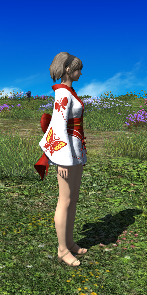 Lady's Yukata Redfly Set | Eorzea Collection