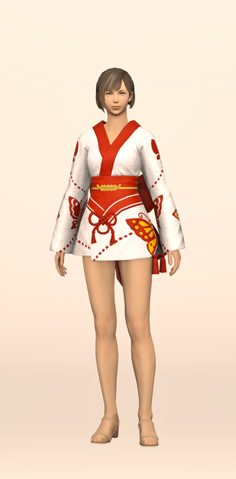 Lady's Yukata Redfly Set | Eorzea Collection