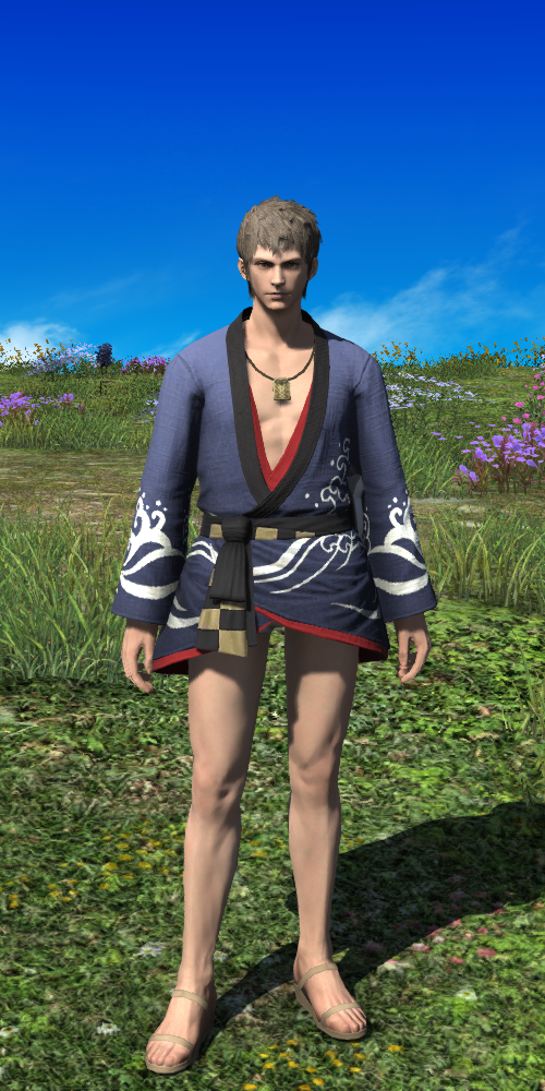 Lord's Yukata Blue Set | Eorzea Collection
