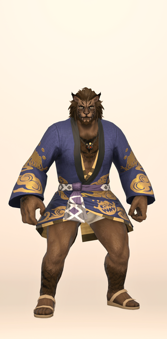 Lord's Yukata Blueflame Set | Eorzea Collection