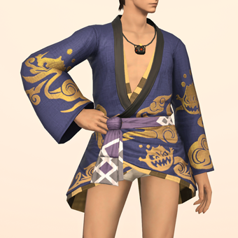 Lord's Yukata Blueflame Set | Eorzea Collection