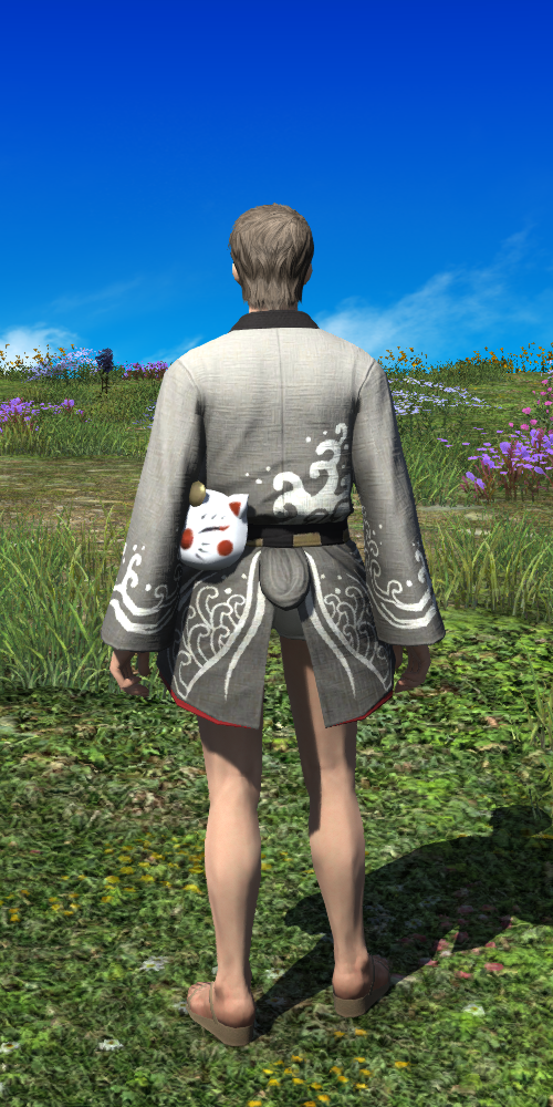 Lord's Yukata Grey Set | Eorzea Collection