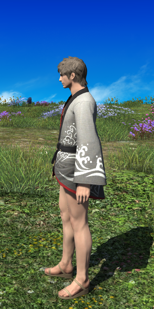 Lord's Yukata Grey Set | Eorzea Collection